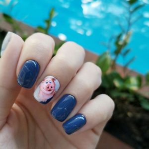 The 60 Funniest and Cutest Ideas of New Year's Pig Nail Designs