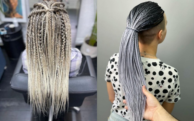 40 Unique Gray Braids Hairstyles for 2026 - NAILSPIRATION