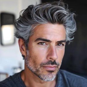 Trendy Gray Haircuts & Gray Highlights for Men 2025 | 50 Photos