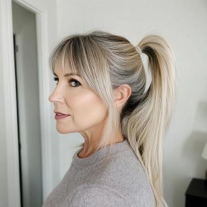 50+ Elegant Ponytail Hairstyles for Older Women