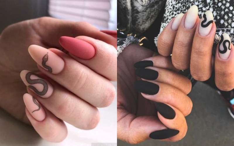 80 Ideas of Serpent and Snake Nails for 2025 - NAILSPIRATION