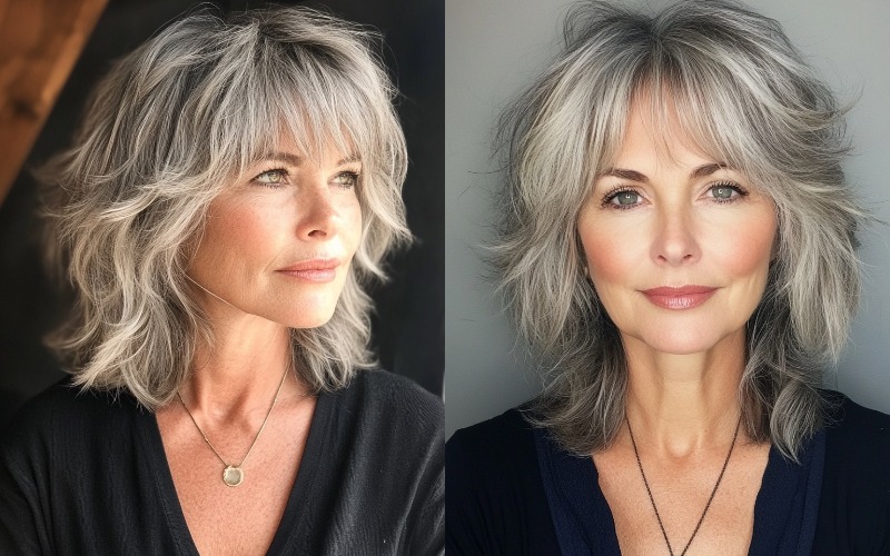 30 Gray Shag Haircuts for Women 50+ That Look Amazing {2025 Updated}